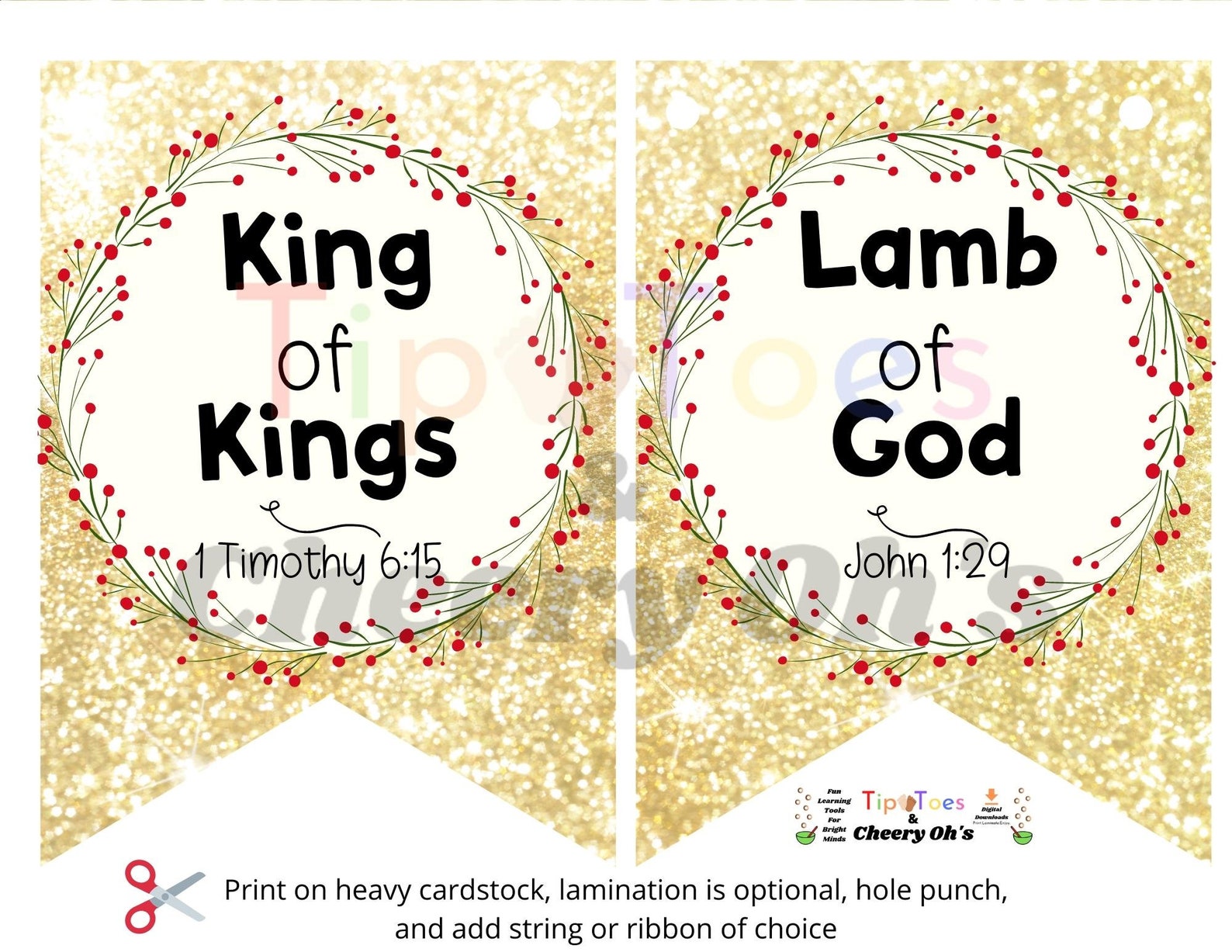 Names of Jesus Advent Banner, Christmas Banner, Advent, Printable ...