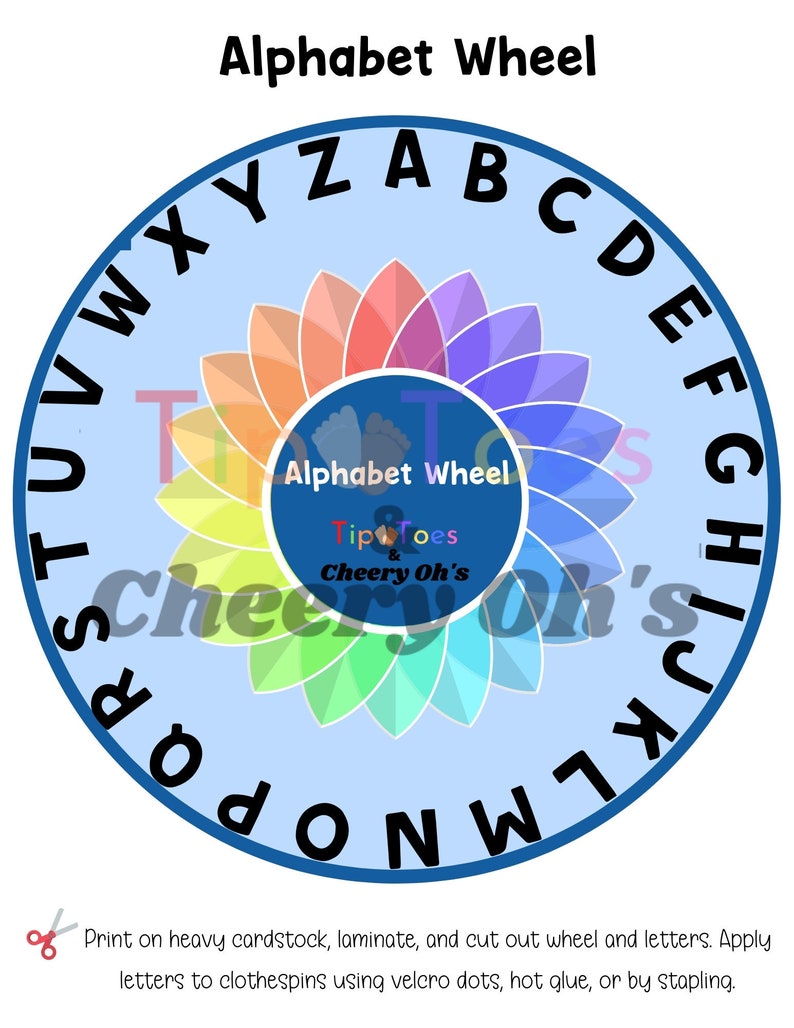 Alphabet Matching Wheel Letter Matching Game Homeschool - Etsy