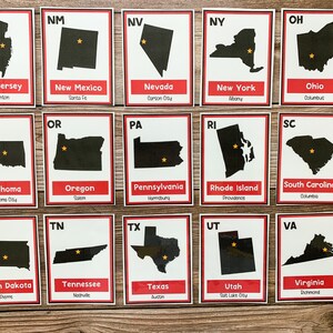 States and Capitals Flashcards, United States Flashcards, Homeschool ...