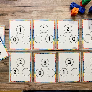 Number Bond Flashcards, Number Bond Fact Families, Math, Decomposing ...