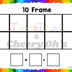 Ten Frame Flash Cards, Ten Frame Counting, Math Printable, Ten Frame ...