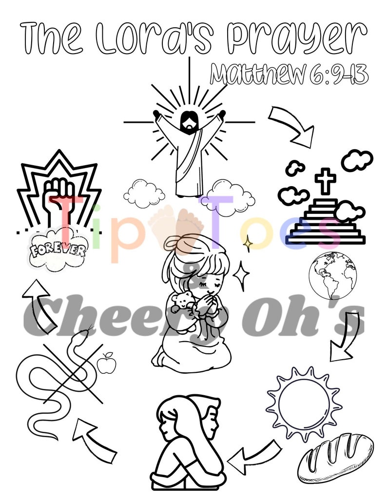 The Lords Prayer for Kids Bible Activity Prayer Bible - Etsy