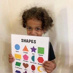 Shapes Chart, Classroom Decor, Geometric Shape Chart, Homeschool ...