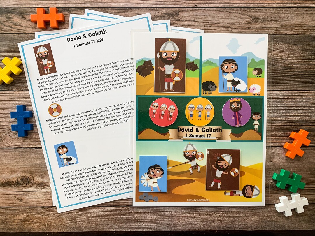 David and Goliath, Bible Study for Kids, Bible Activity, Sunday School ...