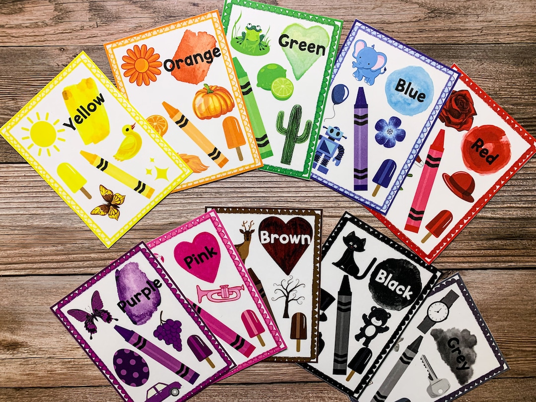Jumbo Color Flashcards, Colors Flashcards for Kids, Preschool ...
