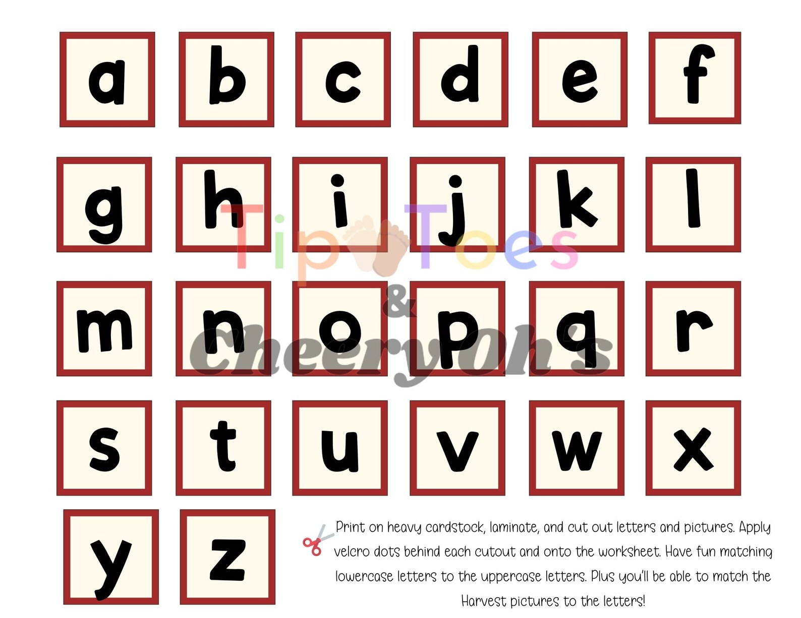 Printable Fall Alphabet Game, Beginning Sounds, Letter Recognition ...