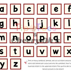 Printable Fall Alphabet Game, Beginning Sounds, Letter Recognition ...
