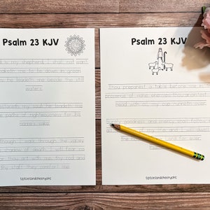 Psalm 23, Bible Study Printable, Homeschool Printable, Bible Verse ...
