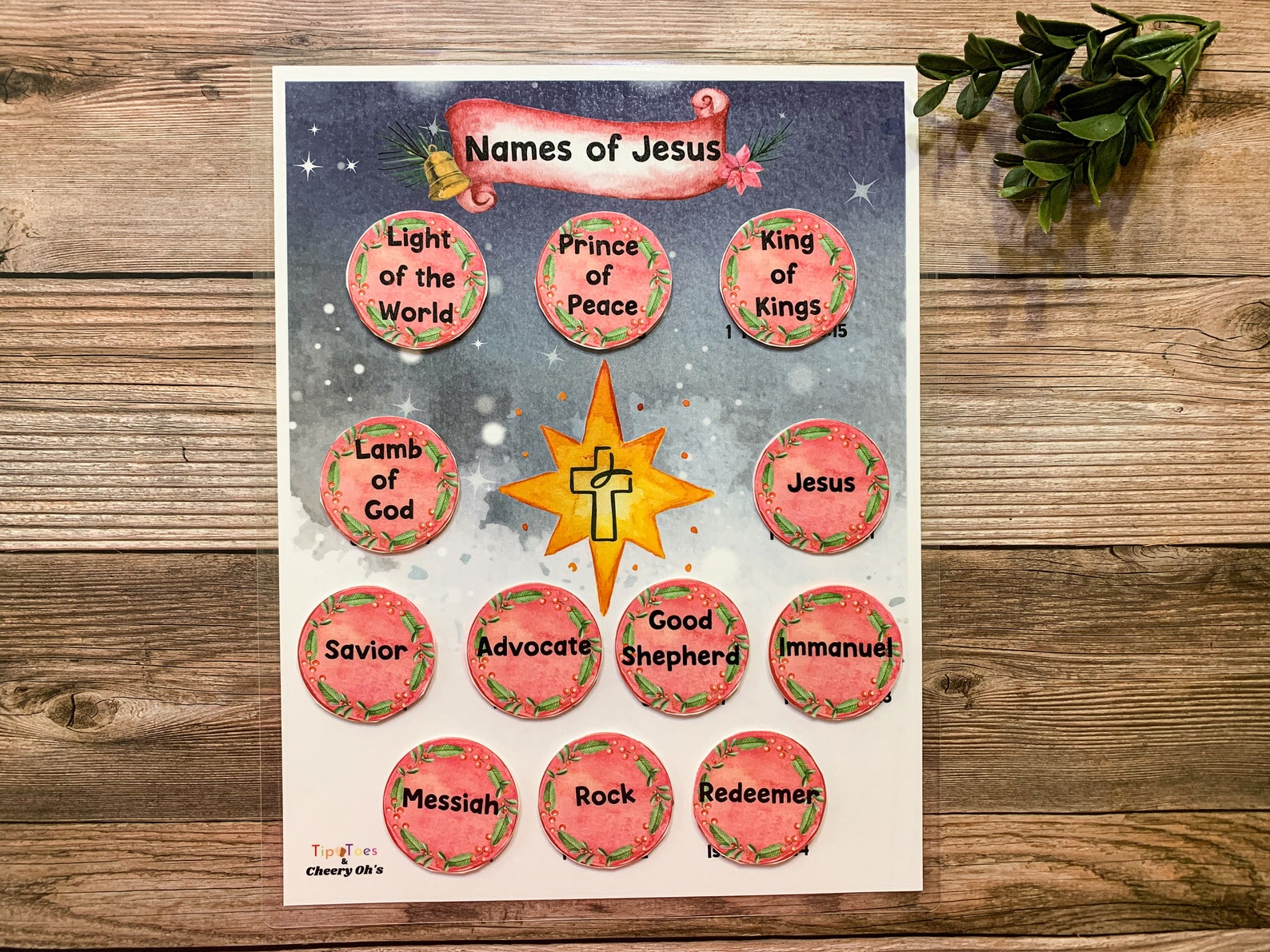 Names of Jesus, Christmas Activity, Homeschool Printable, Bible ...