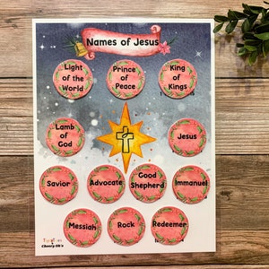 Names of Jesus, Christmas Activity, Homeschool Printable, Bible ...