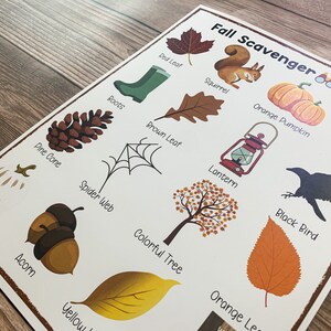 Kids Fall Activity, Fall Scavenger Hunt, Seek and Find Games, Autumn ...