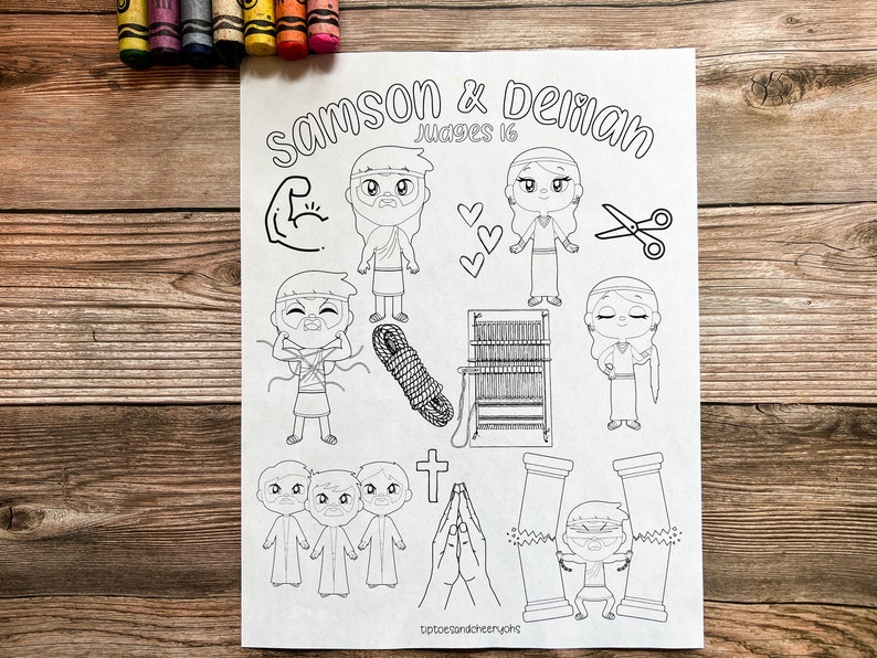 Samson and Delilah Bible Activities Sunday School - Etsy
