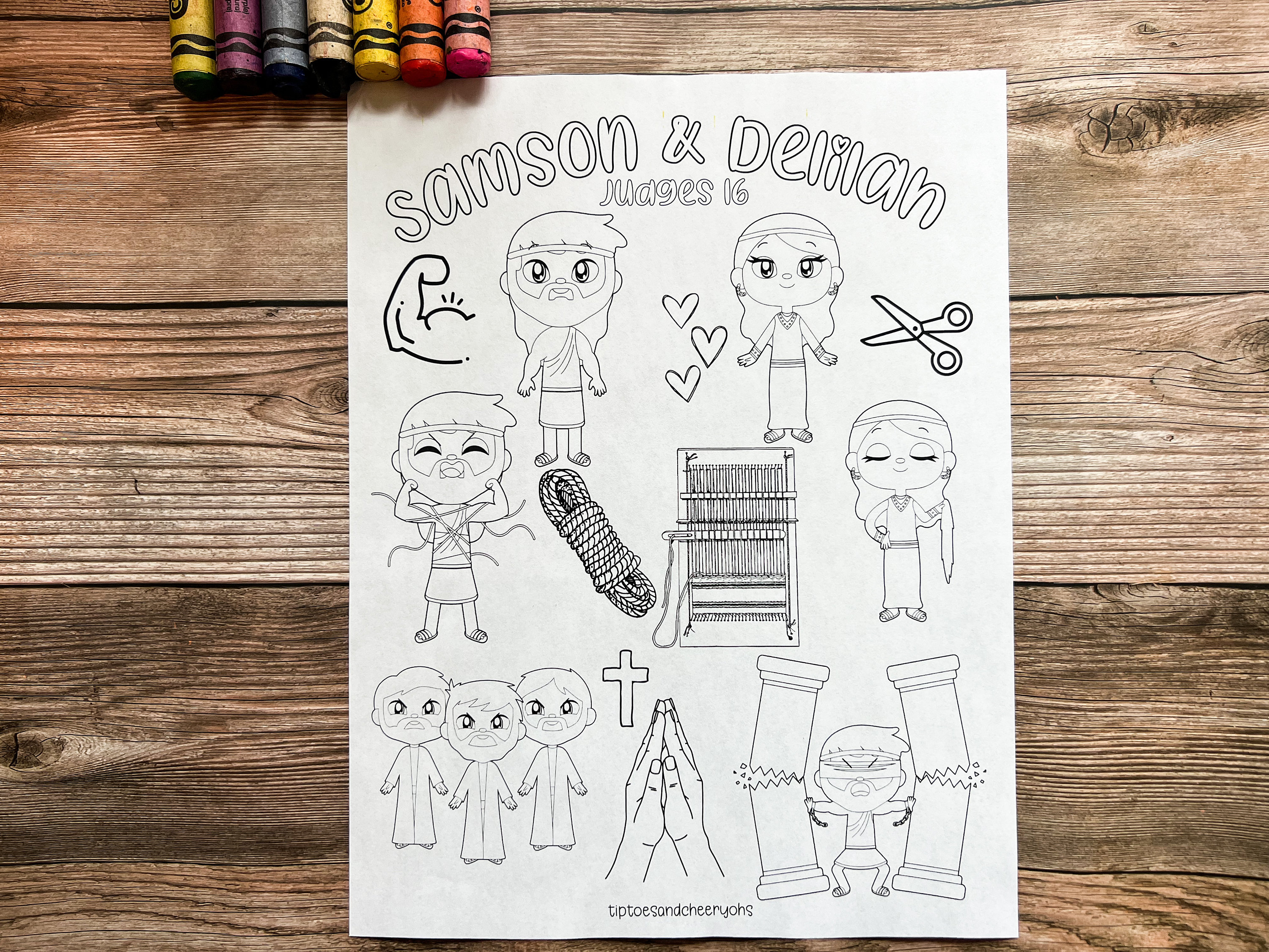 Samson and Delilah Bible Activities Sunday School - Etsy