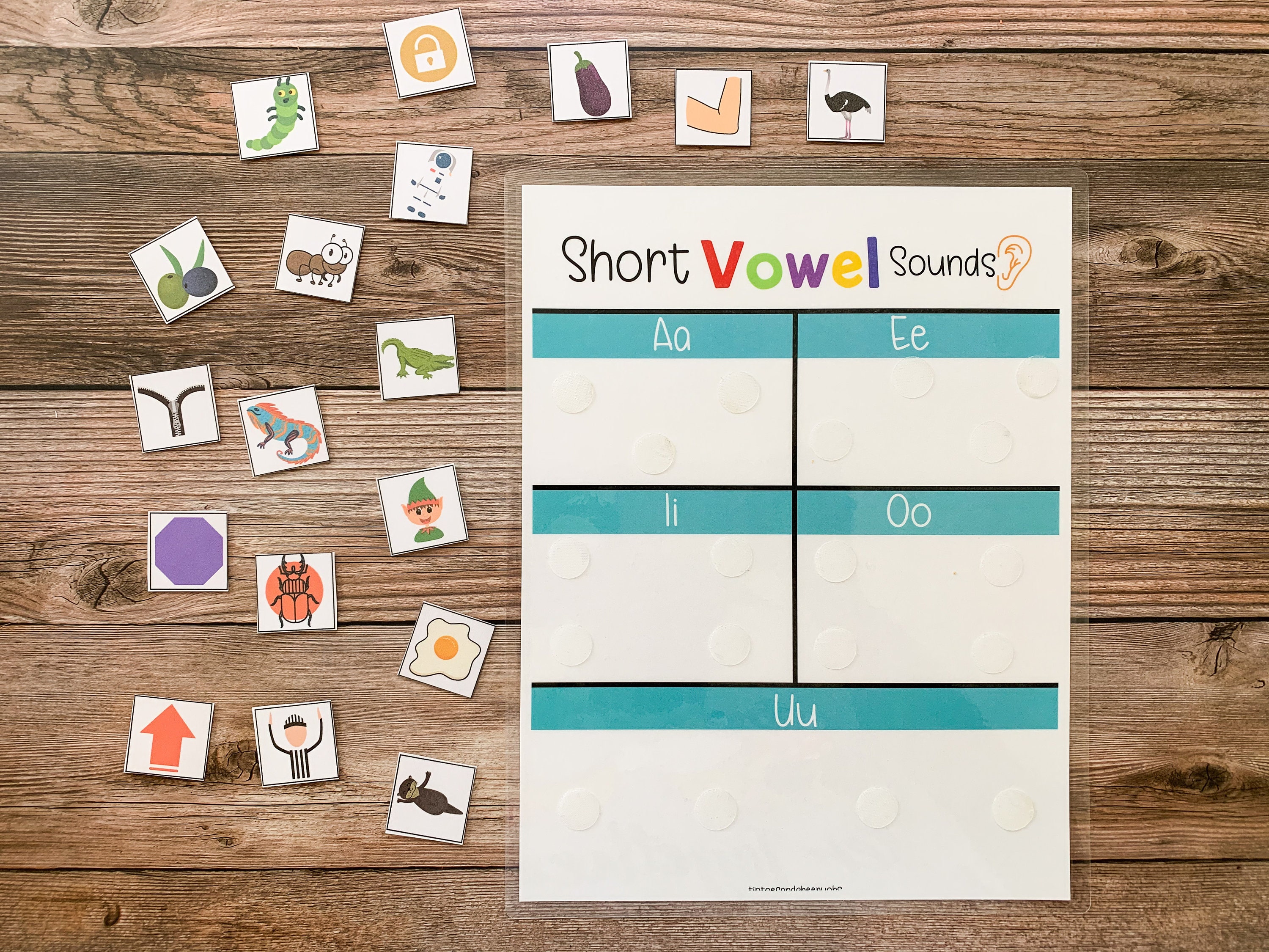 Short Vowel Sounds Game, Educational, Vowel Chart, Matching Game, Kids ...