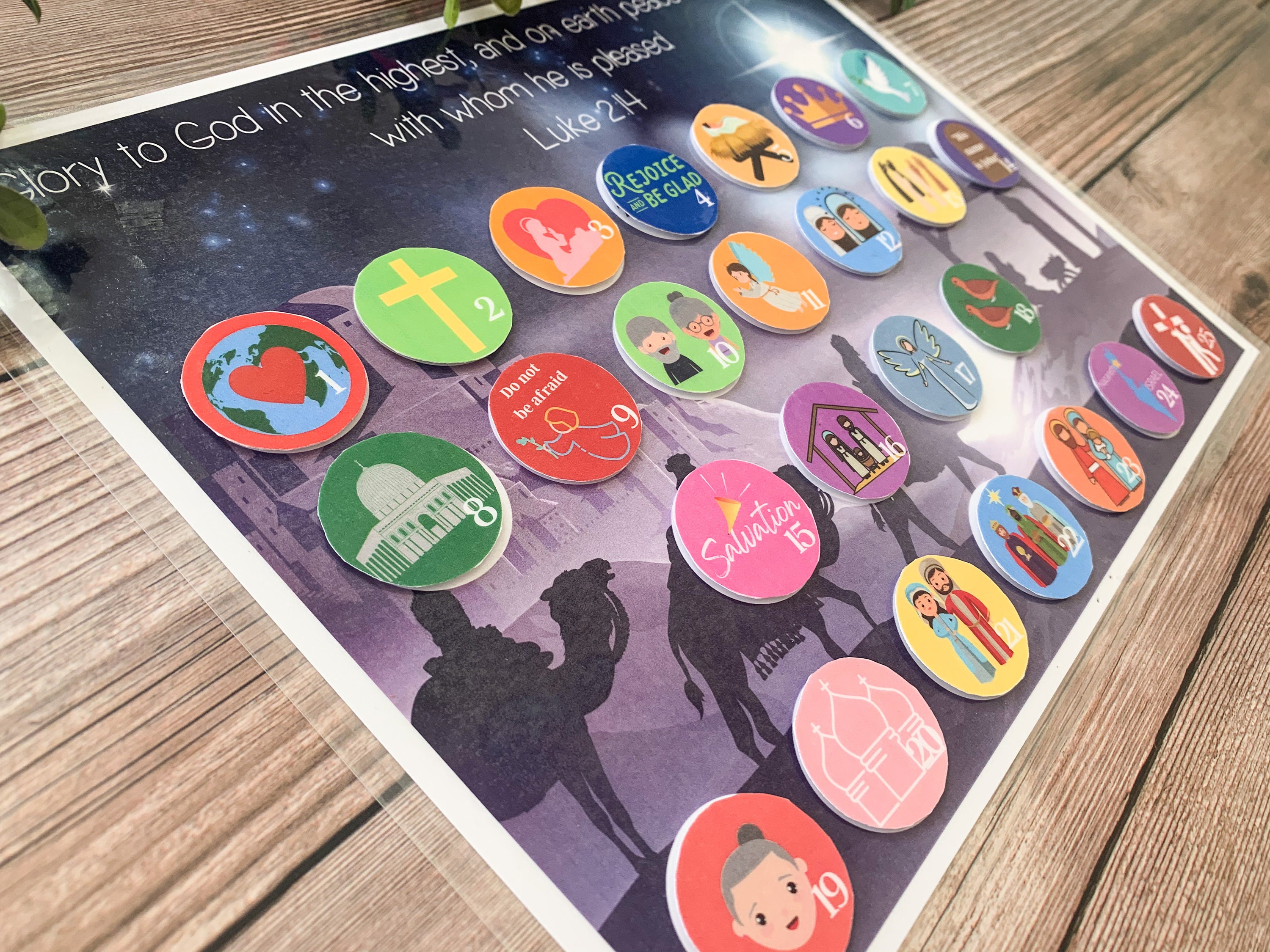 Christmas Advent Calendar for Kids Bible Activity Countdown - Etsy