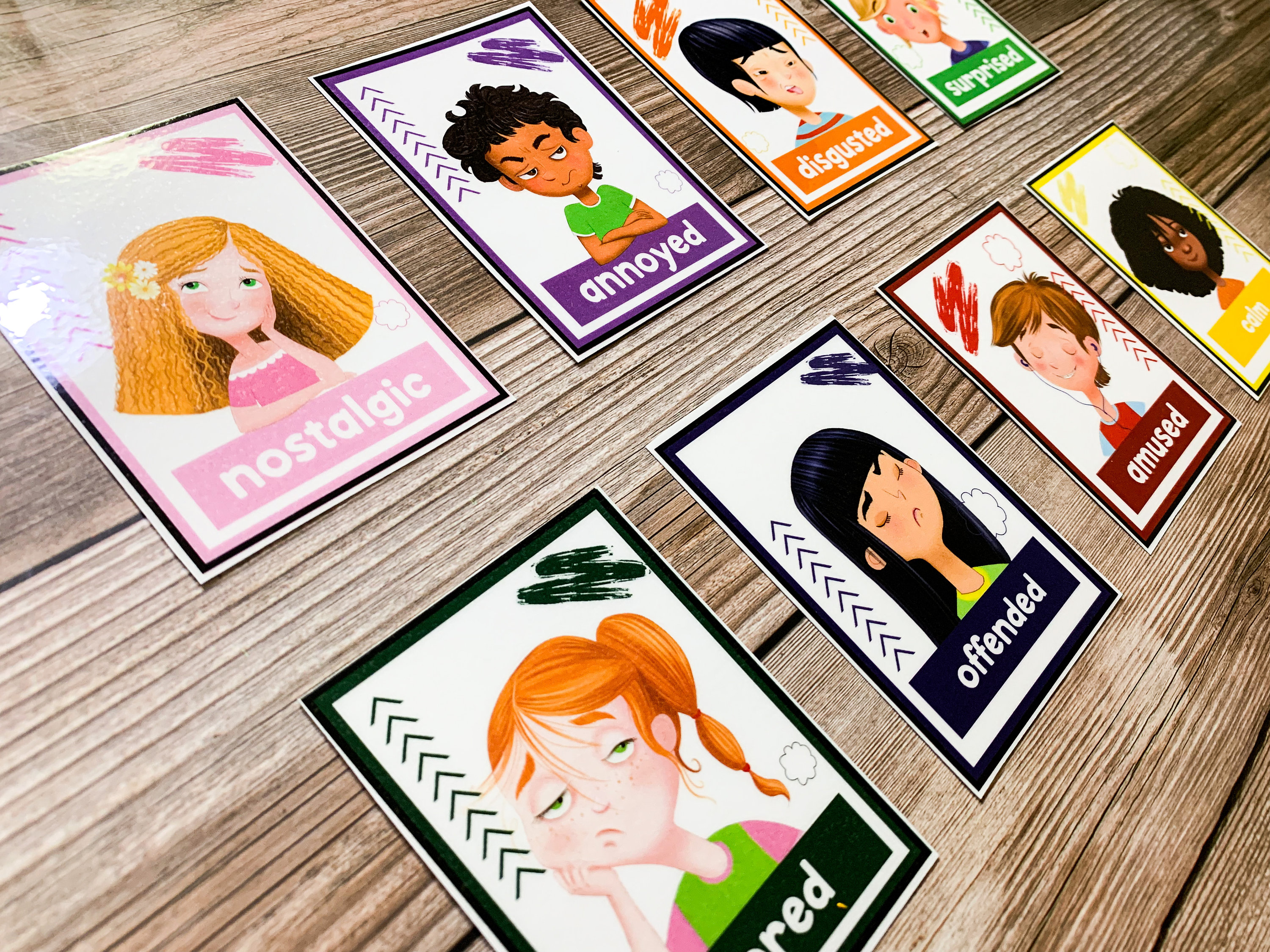 Kids Feelings Flashcards, Printable Flashcards, Montessori Learning ...