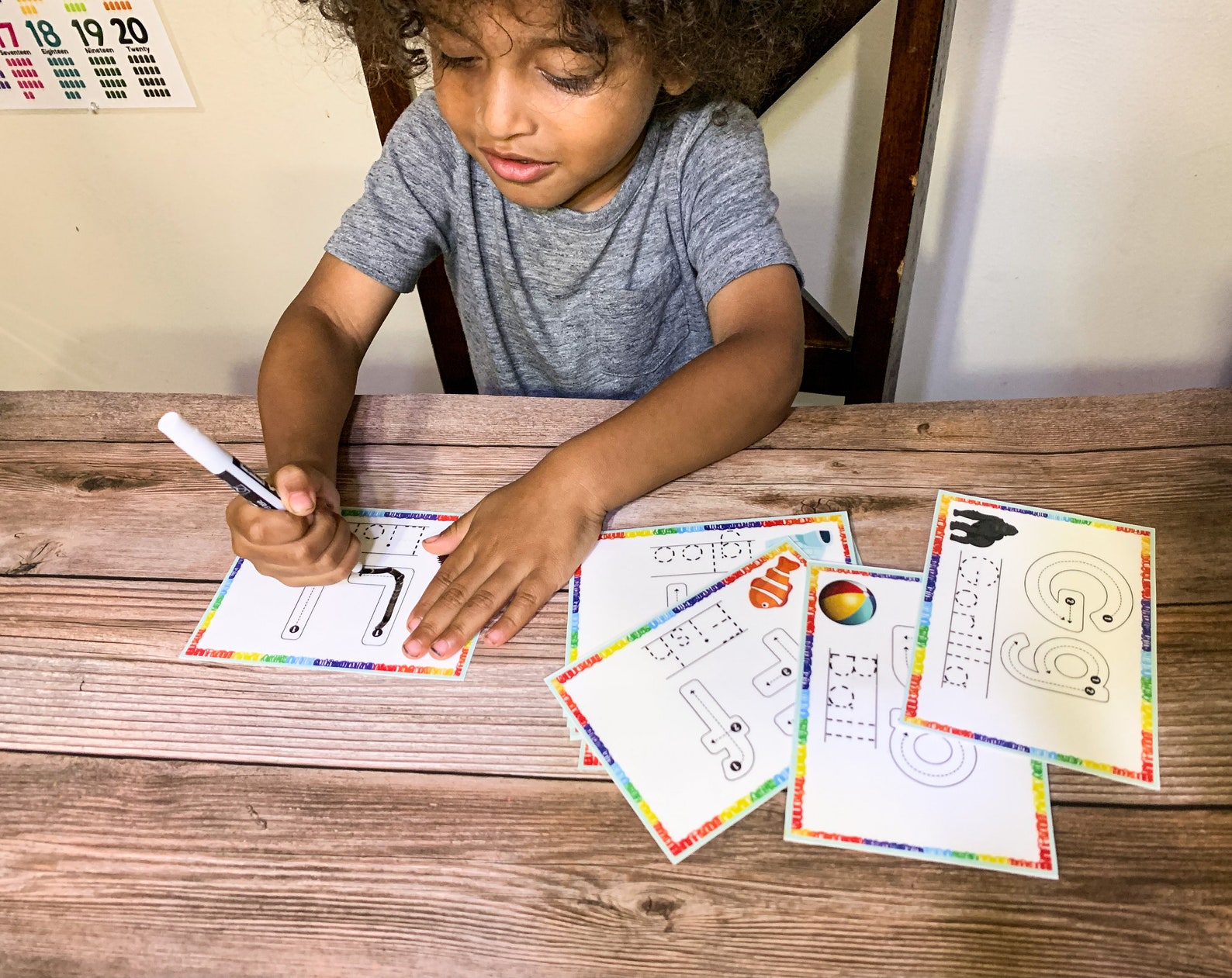 Alphabet Flashcards Handwriting Letter Tracing Preschool - Etsy