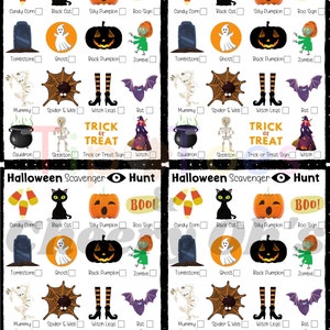 Halloween Scavenger Hunt, Kids Fall Activity, Seek and Find Games ...