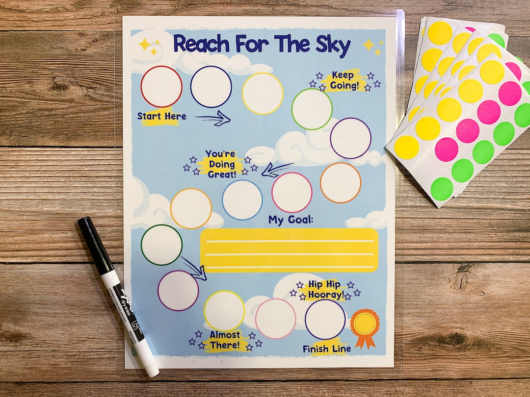 Kids Goal Chart, Homeschool Printable, Reward Chart for Kids, Goal ...