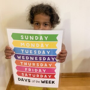 Days of the Week Printable, Morning Circle Time, Learn Days of the Week ...