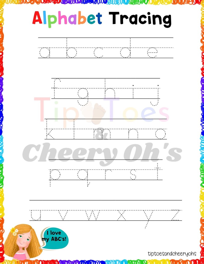 Tracing Worksheets Learn to Write Tracing Letters and - Etsy