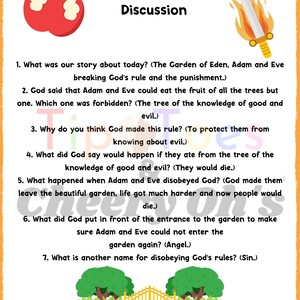 Adam and Eve, Bible Activity, Homeschool Printable, Garden of Eden ...
