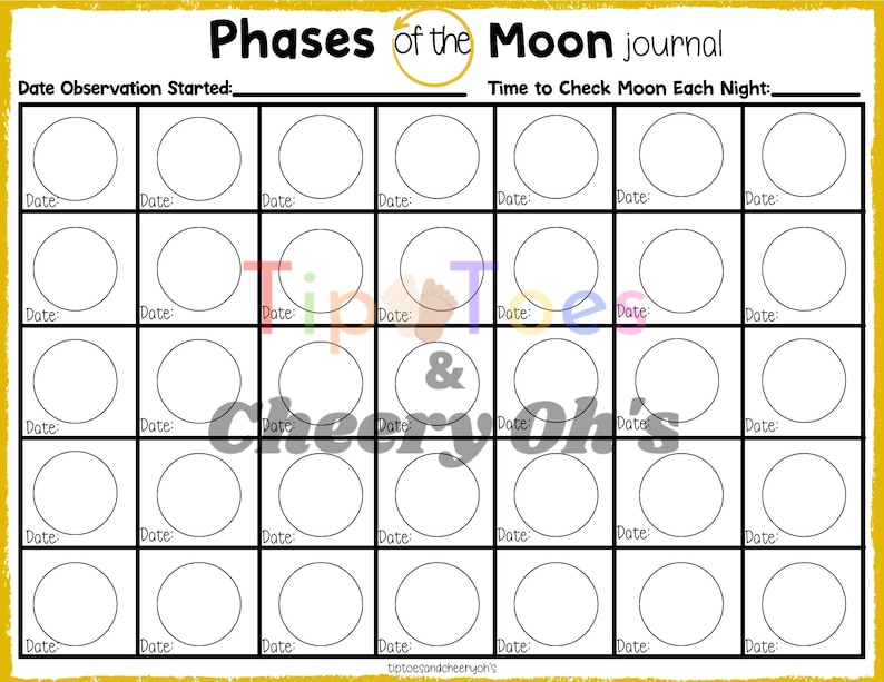 Phases of the Moon Bundle Science Activities for Kids Moon | Etsy