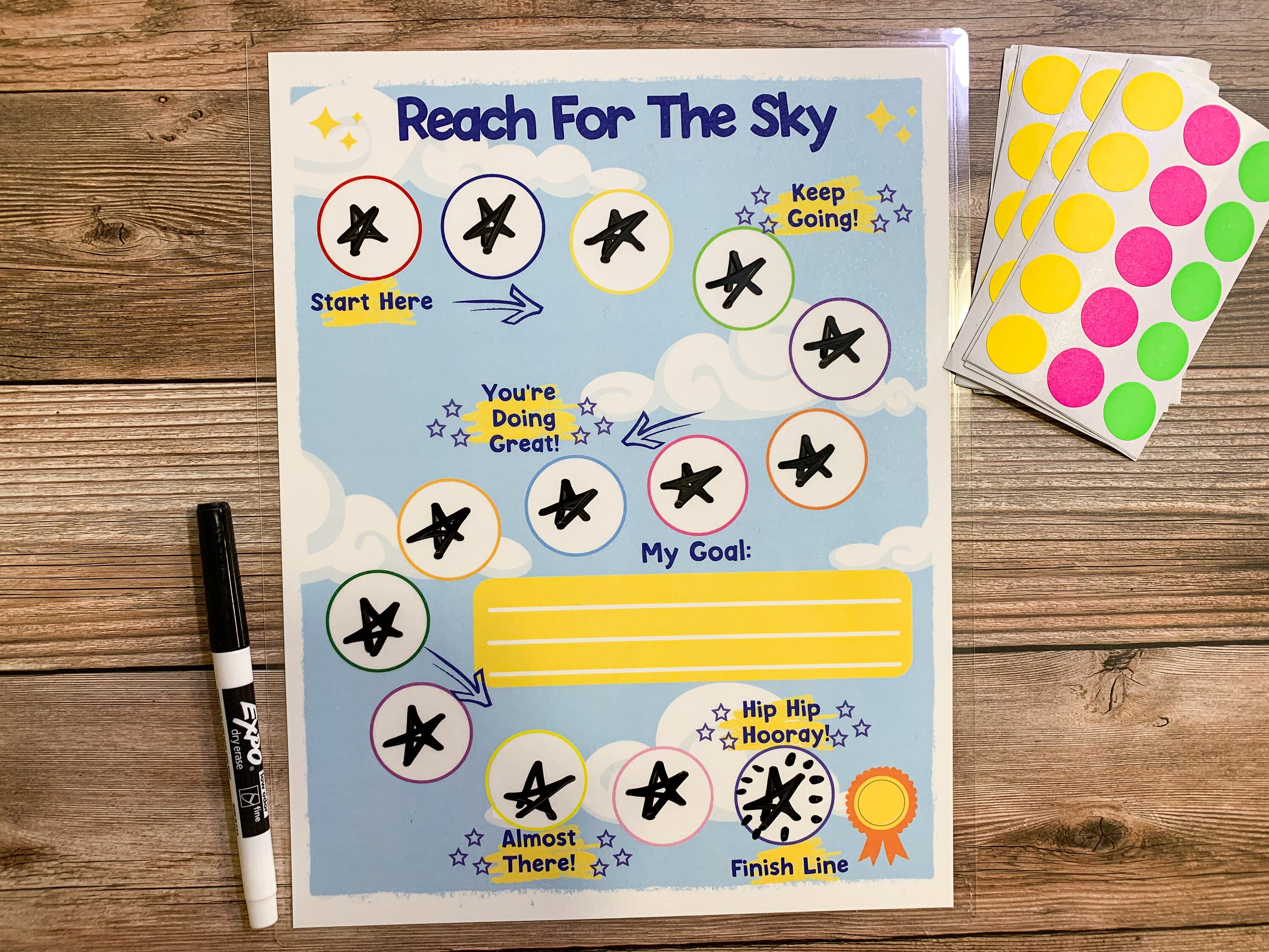 Kids Goal Chart, Homeschool Printable, Reward Chart for Kids, Goal ...