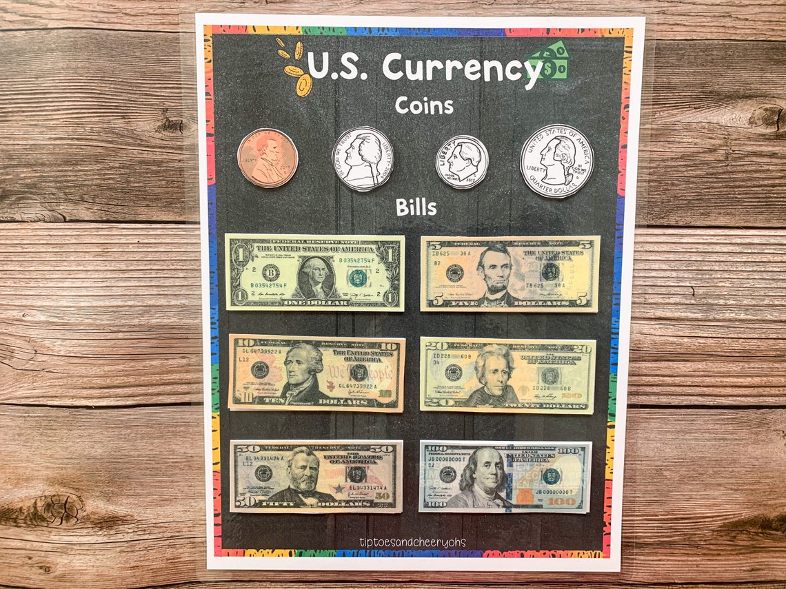 Kids Money Activity United States Currency US Coins Money - Etsy