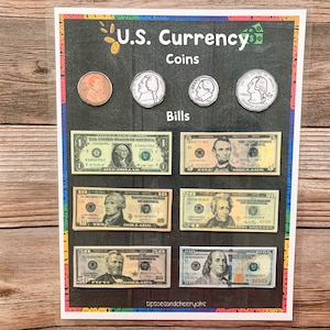 Kids Money Activity, Homeschool Printable, United States Currency, US ...