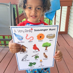 Spring Scavenger Hunt, Bird Scavenger Hunt, Kids Spring Scavenger Hunt ...