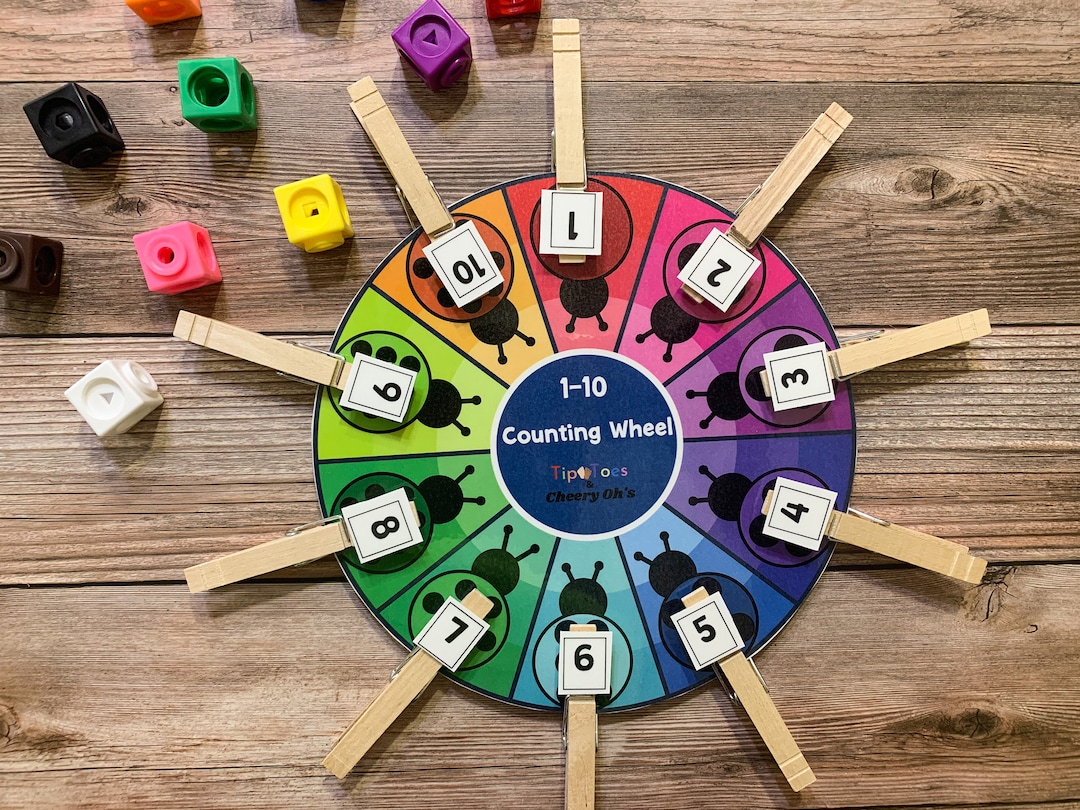 Counting Wheel, Math Activity for Preschool, Lady Bugs, Numbers 1-10 ...