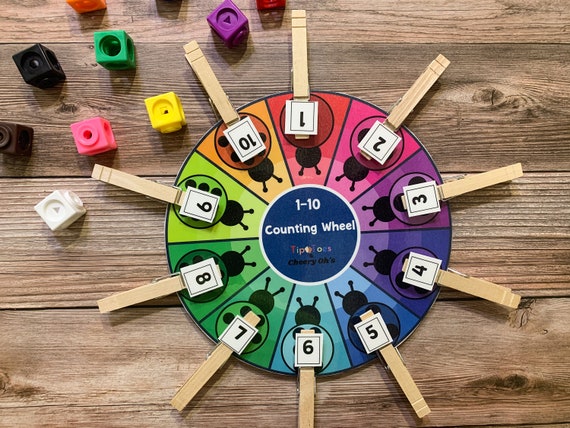 Counting Wheel Math Activity for Preschool Lady Bugs - Etsy