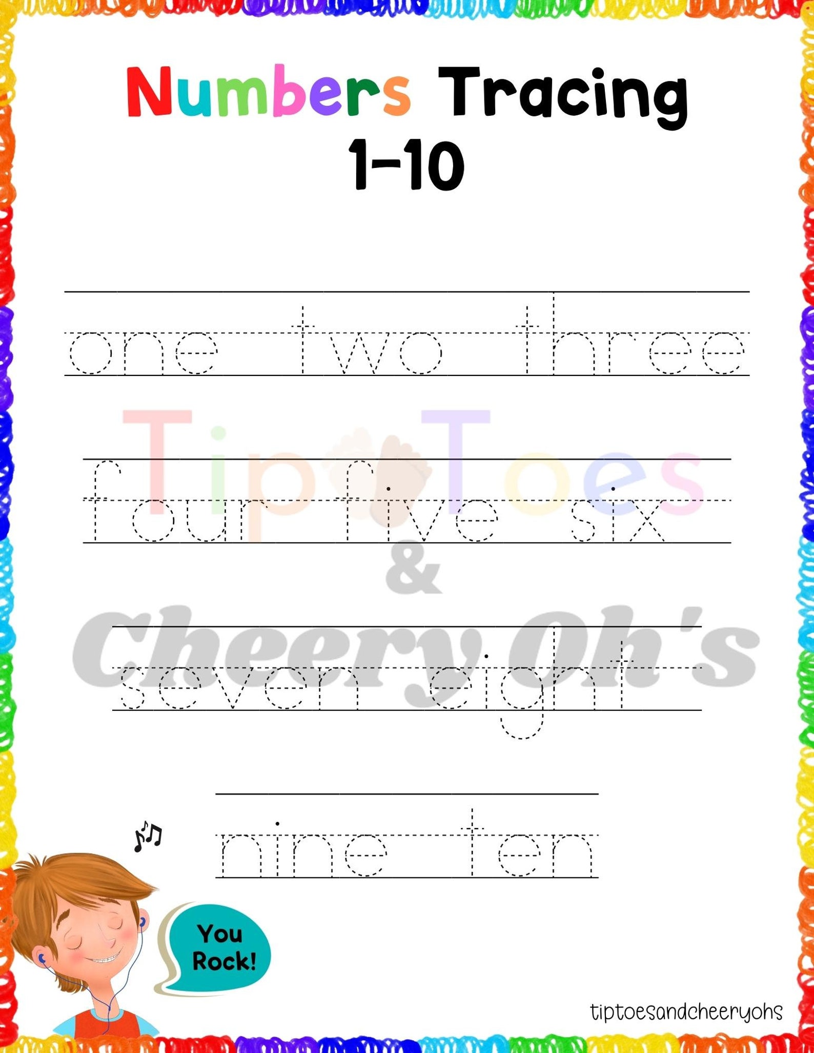 Tracing Worksheets, Learn to Write, Tracing Letters and Numbers ...