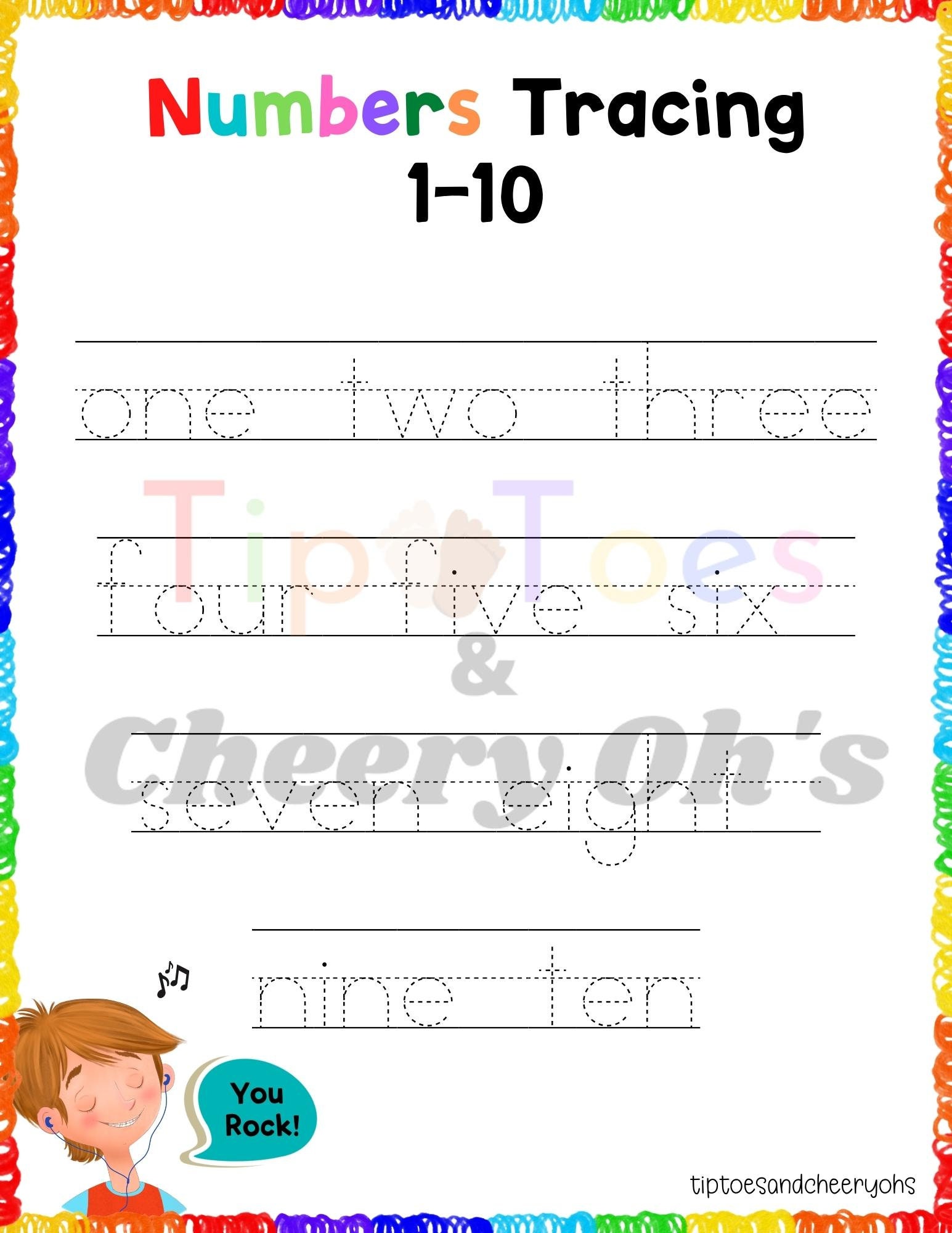 Tracing Worksheets Learn to Write Tracing Letters and - Etsy