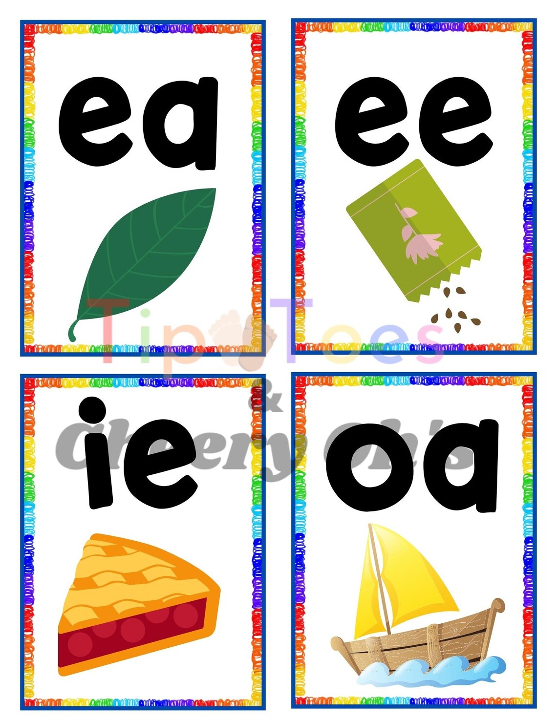 Phonics Flashcards CVC Words Word Families Learn to Read - Etsy