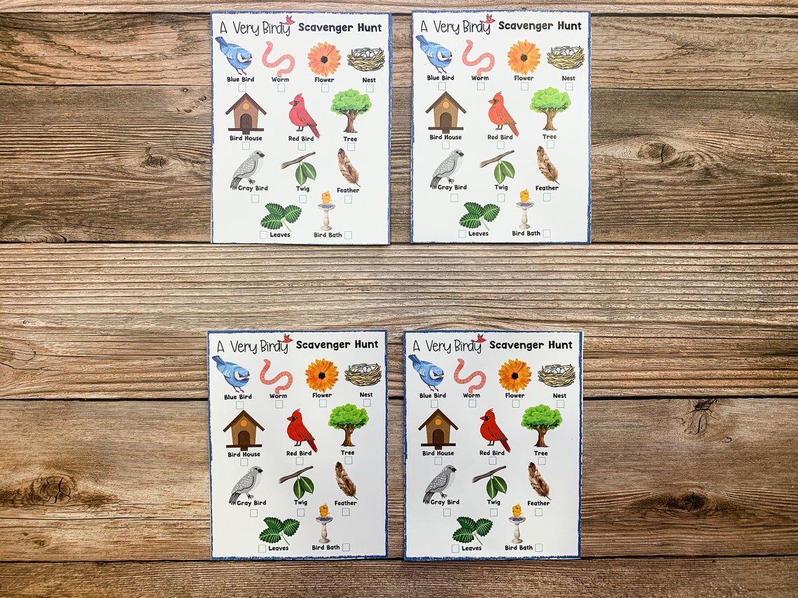 Spring Scavenger Hunt Bird Scavenger Hunt Kids Spring | Etsy
