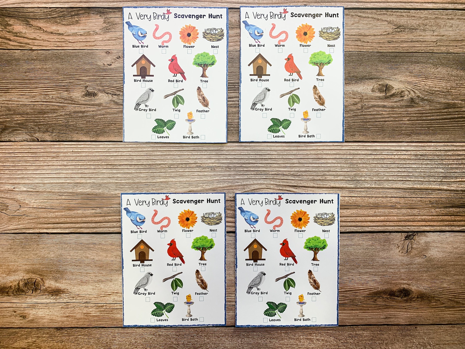 Spring Scavenger Hunt, Bird Scavenger Hunt, Kids Spring Scavenger Hunt ...