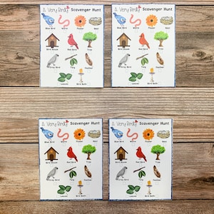 Spring Scavenger Hunt, Bird Scavenger Hunt, Kids Spring Scavenger Hunt ...