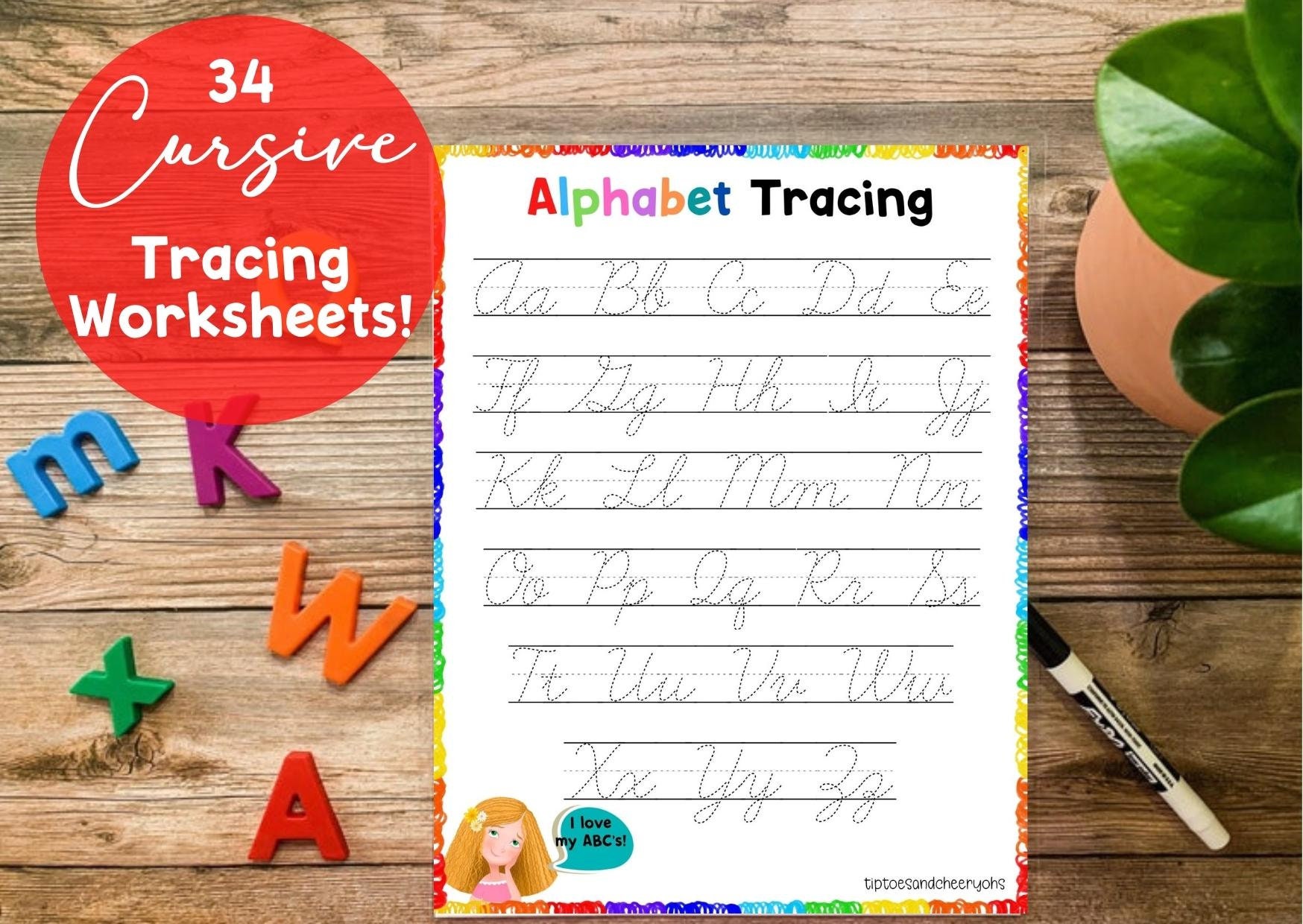 Cursive Tracing Worksheets, Cursive Tracing Letters and Numbers ...