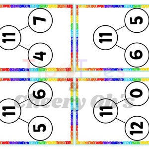 Number Bond Flashcards, Number Bond Fact Families, Math, Decomposing ...