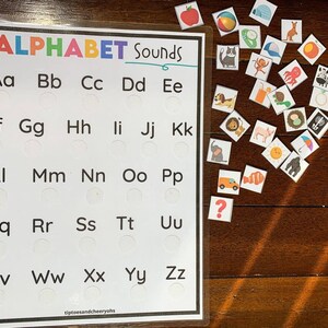 Printable Alphabet Game Beginning Sounds Letter Recognition | Etsy
