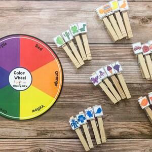 Color Matching Wheel, Homeschool, Preschool, Kindergarten, Fine Motor ...