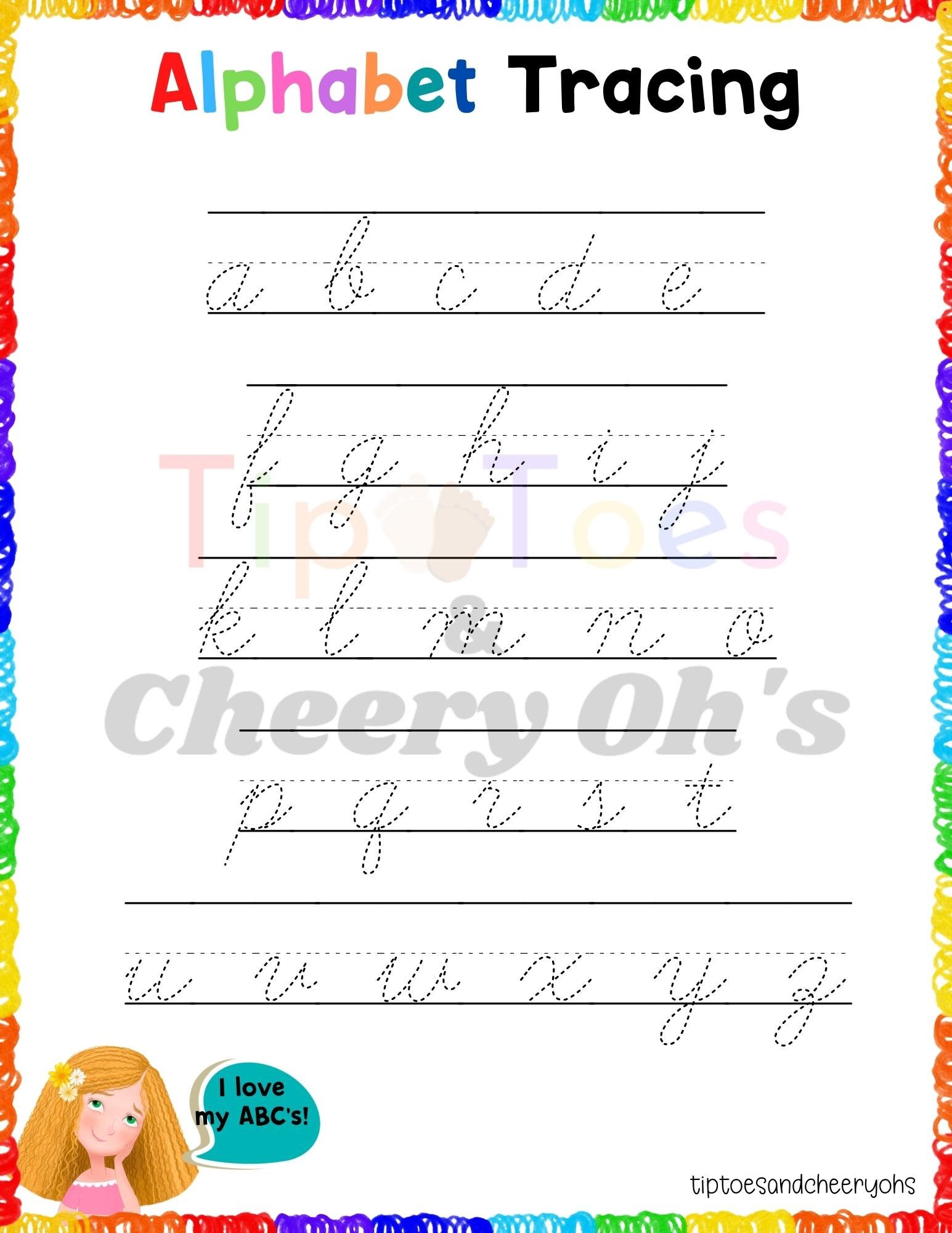 Cursive Tracing Worksheets, Cursive Tracing Letters and Numbers ...