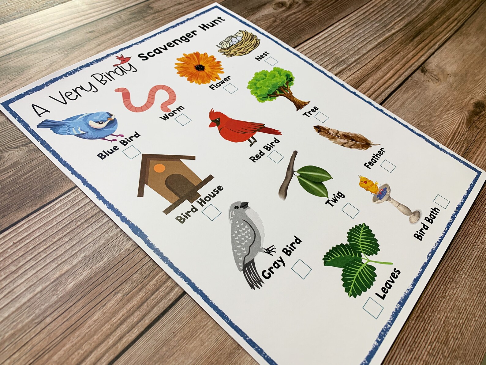 Spring Scavenger Hunt, Bird Scavenger Hunt, Kids Spring Scavenger Hunt ...