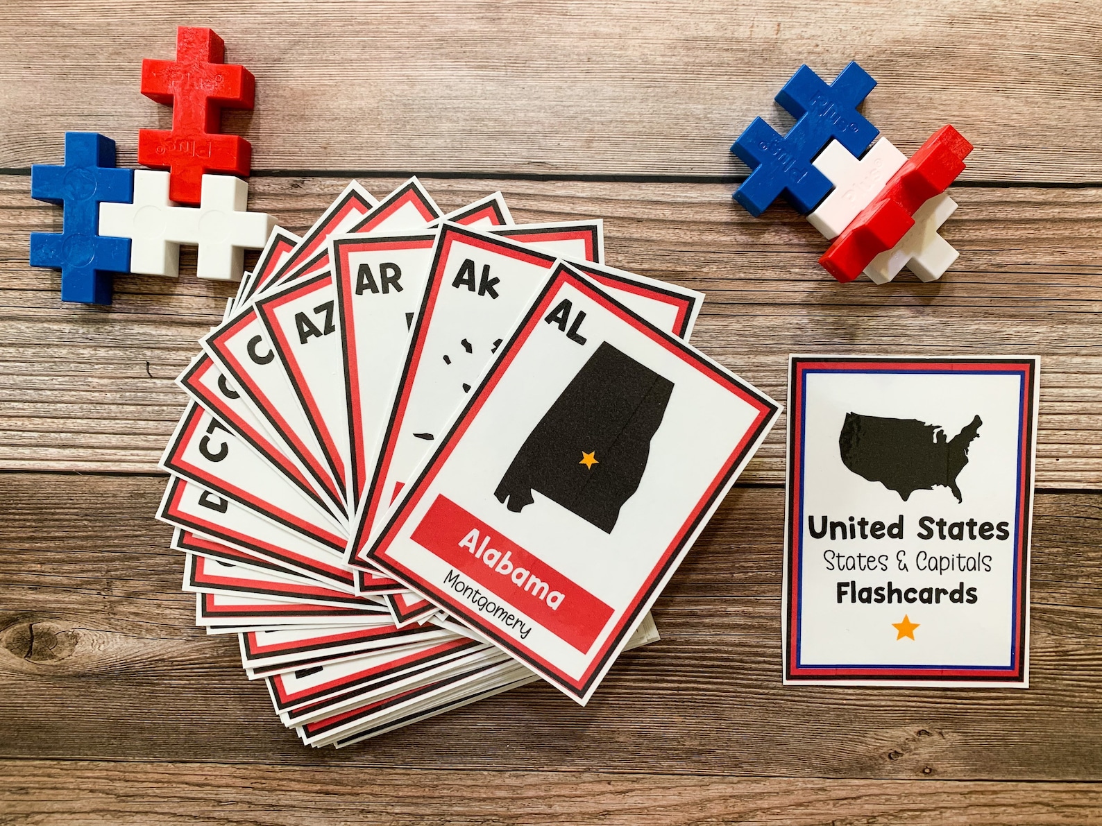 States and Capitals Flashcards, United States Flashcards, Homeschool ...