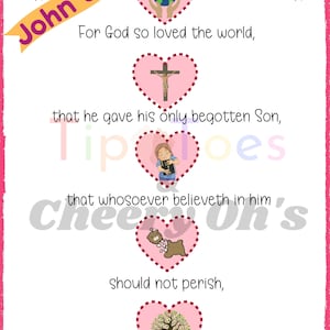 John 3:16, the Gospel, Bible Activity, Homeschool Printable, Bible ...