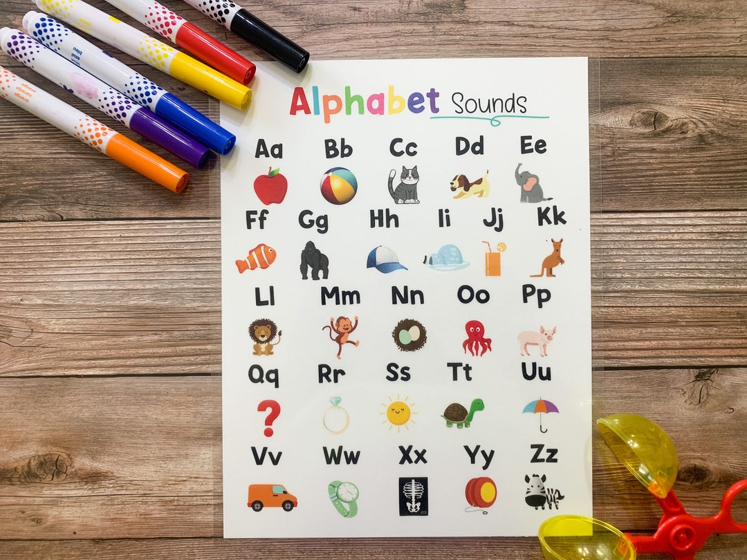 Alphabet Chart, Letter Sounds, Homeschool Printable, Alphabet Sounds ...