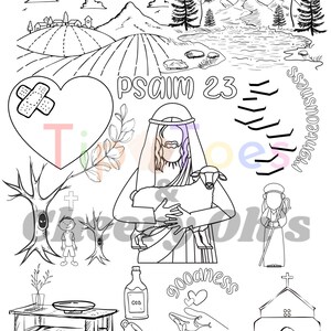 Psalm 23, Bible Study Printable, Homeschool Printable, Bible Verse ...
