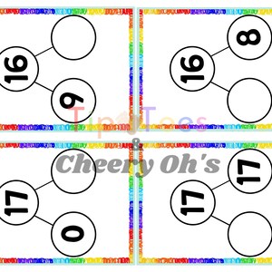 Number Bond Flashcards, Number Bond Fact Families, Math, Decomposing ...